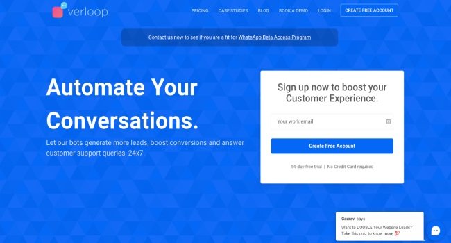 Verloop - Conversational Automation Platform | TheStartupINC